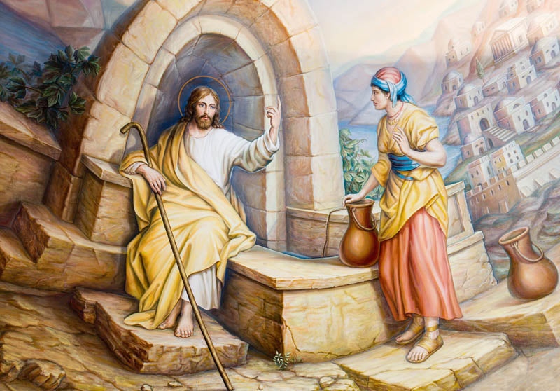 St Photini (Svetlana) at the Well | Orthodox Icons – Damascene Gallery